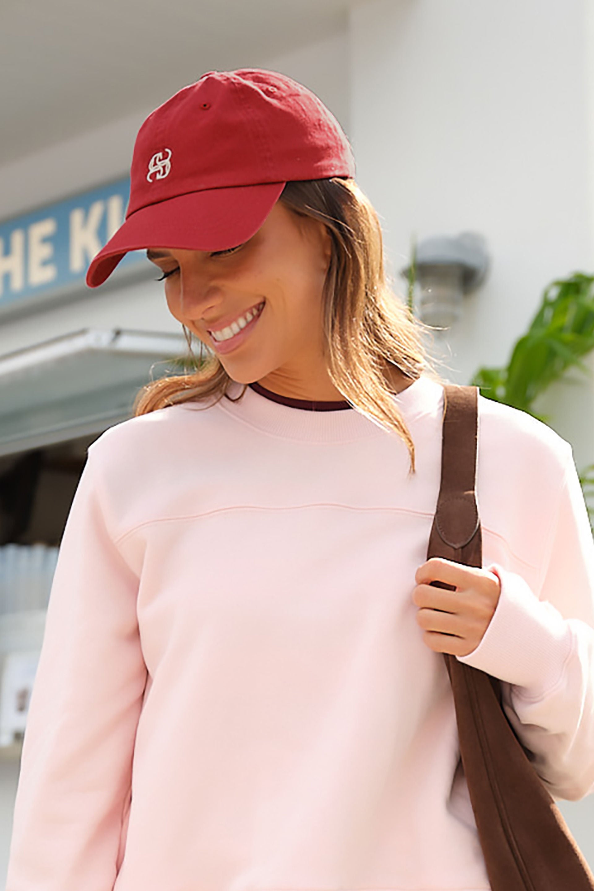 Ceres Life - Pip Everyday Cap - Deep red/ecru stitch - Sorella Store - Sorella Store