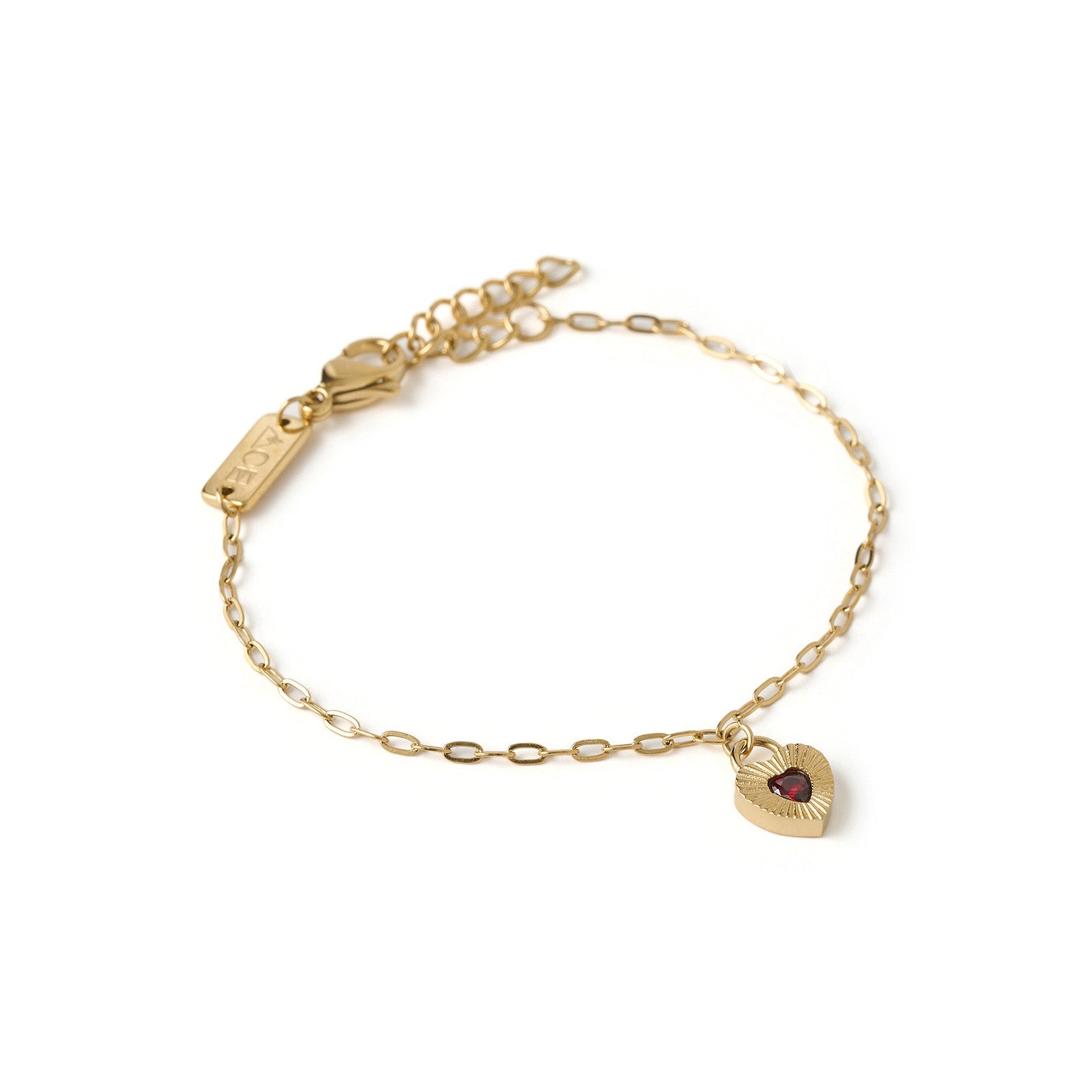 Arms of Eve - Ruby Heart Bracelet - Red - Sorella Store - Sorella Store