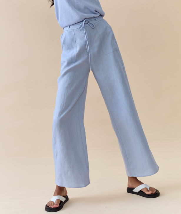 Little Lies- Remy Pants - Blue- Sorella Store - Sorella Store